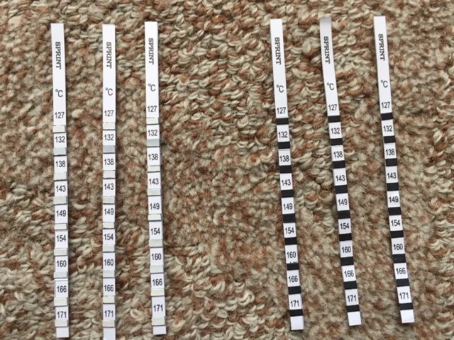 Temperature Testing Strips 82-127 Celsius | Reliable Thermal Paper for ...