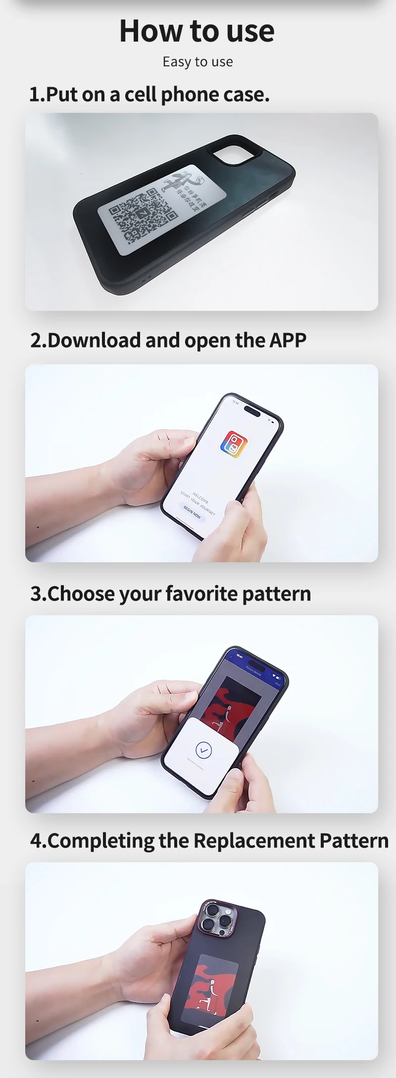 Luxury Nfc Smart E Ink Screen Display More Colorful Mobile Phone Case ...