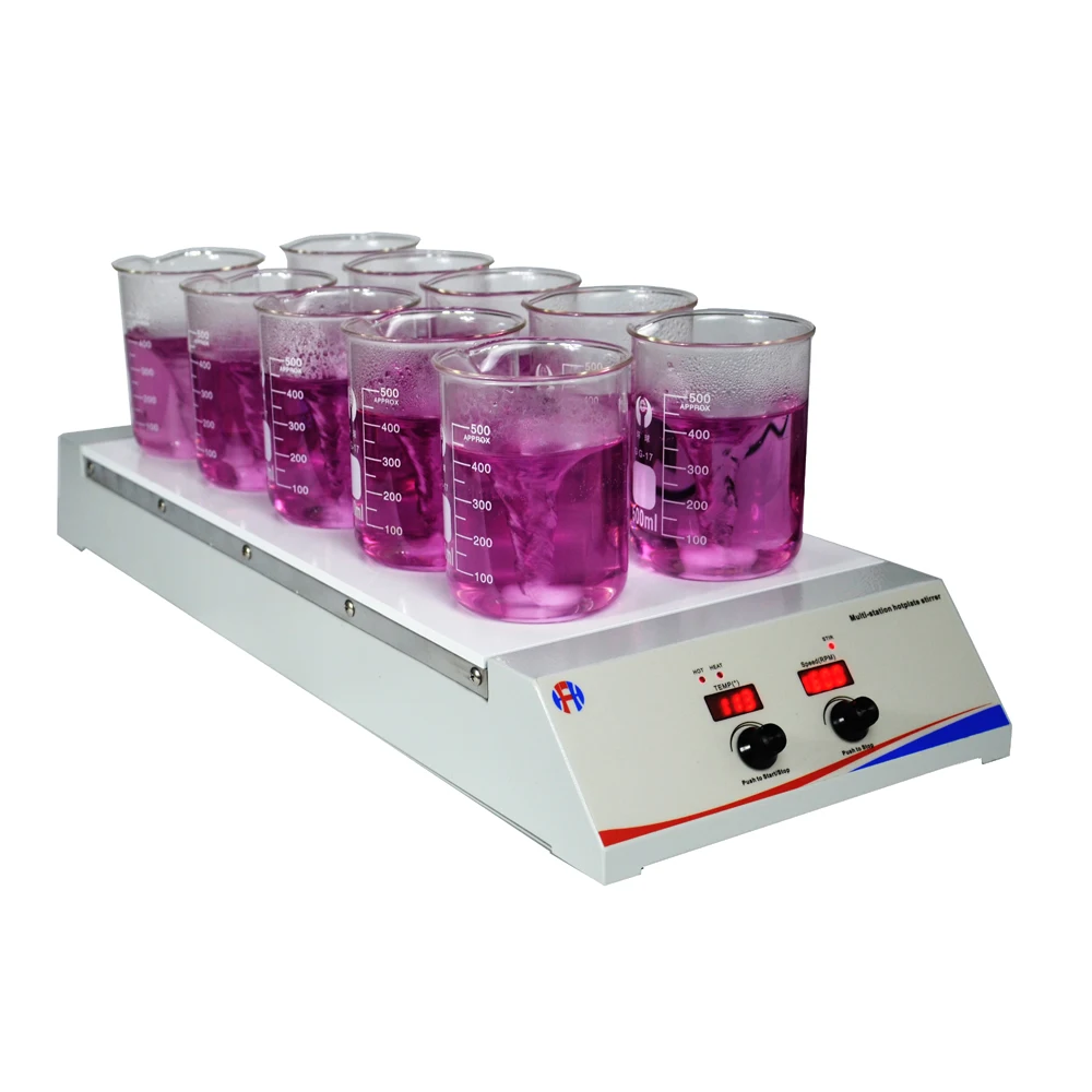 10 Points Magnetic Stirrer Hotplate Hsha-10d Laboratory Multi-position ...