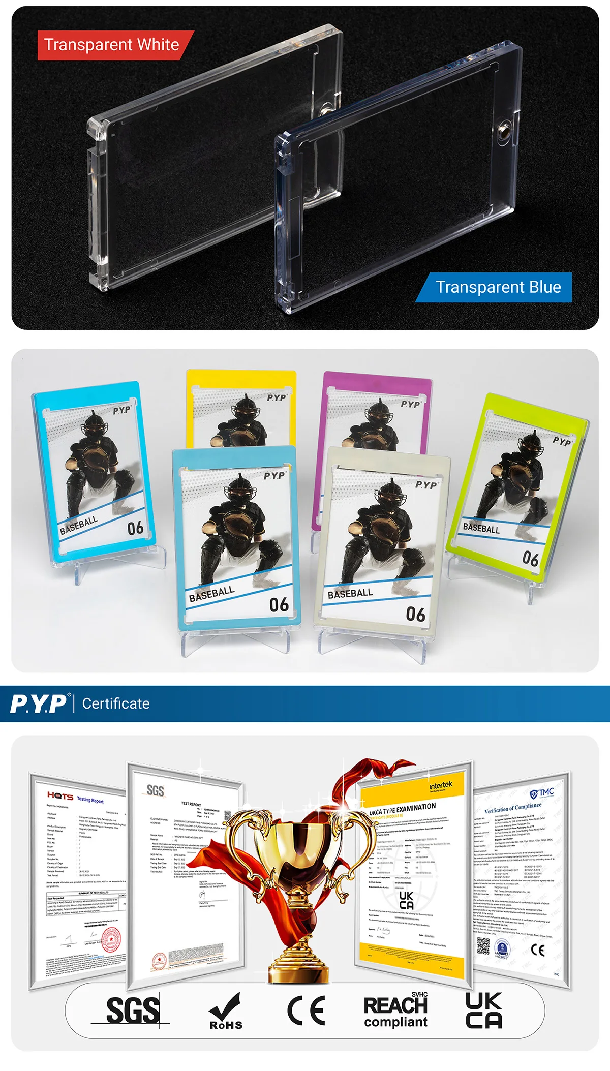 35pt Wholesale One Touch 100% Uv Protection Magnetic Card Holder 35pt Trading Sports Baseball ...