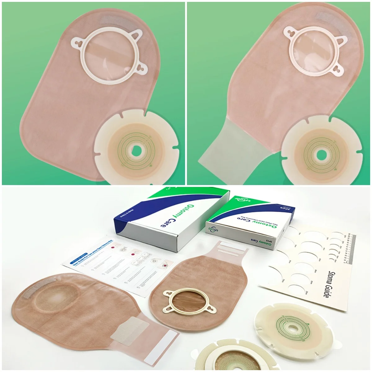 Two-piece Colostomy Ostomy Bag Opaque Drainable Ostomy Bag For Medical ...