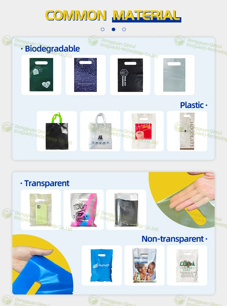 Custom Printed Biodegradable Carrier Bag Plastic Pe Shopping Bag In ...