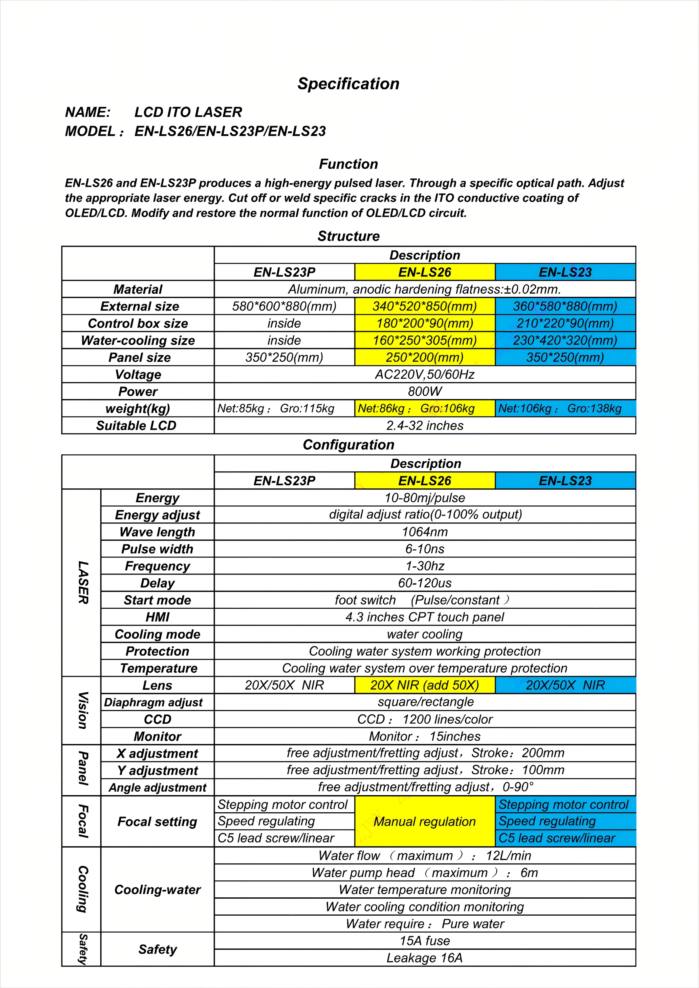 EN-LS26 LCD/OLED ITO Laser Machine - Efficient Repair Tool