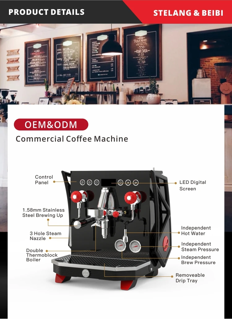 Luxury Italian Concentrated Coffee Machine Commercial Semi-automatic ...