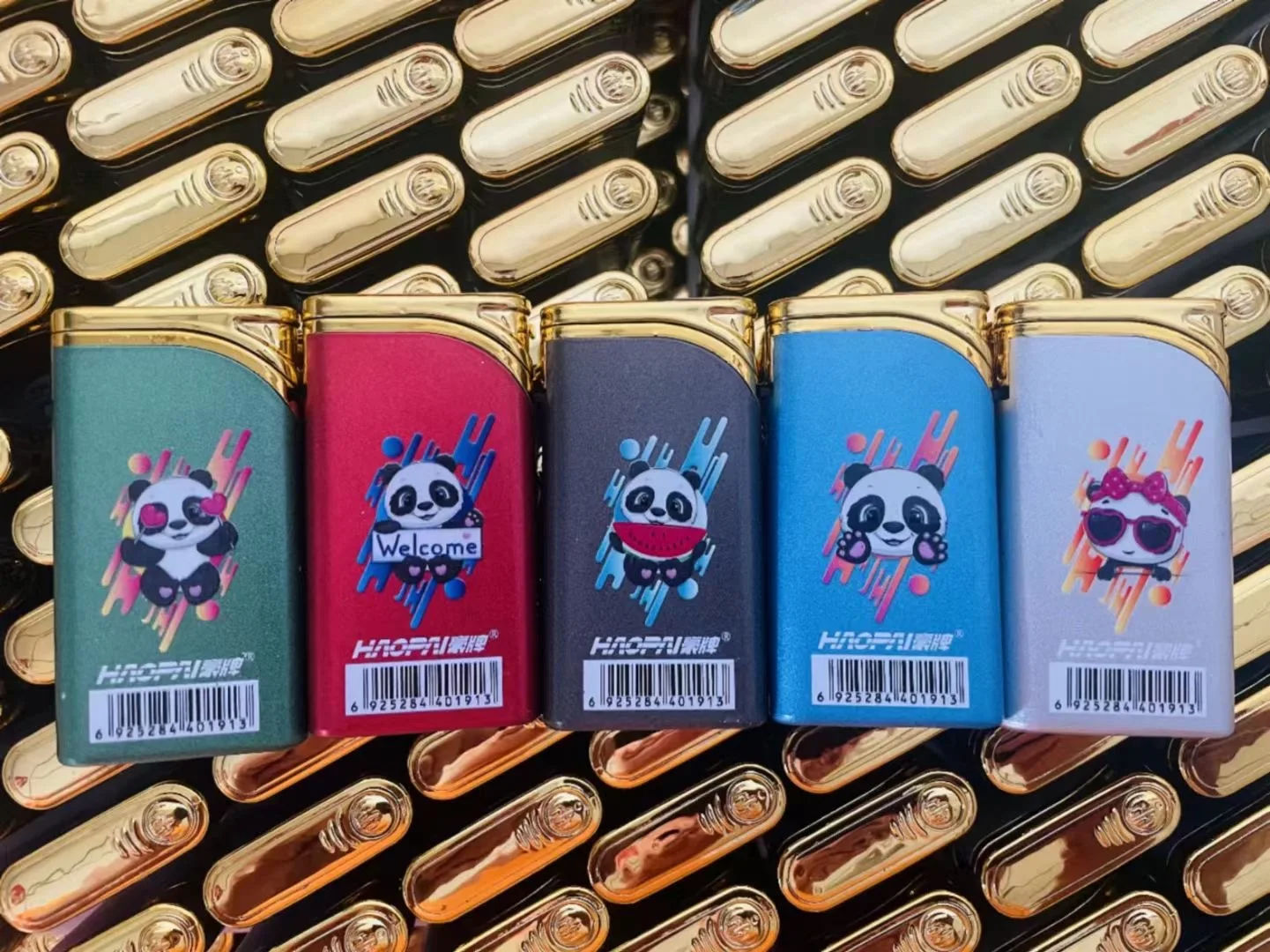 New Jet Flame Smoking Lighter With Iron Shell Name Card Turbo Flip ...