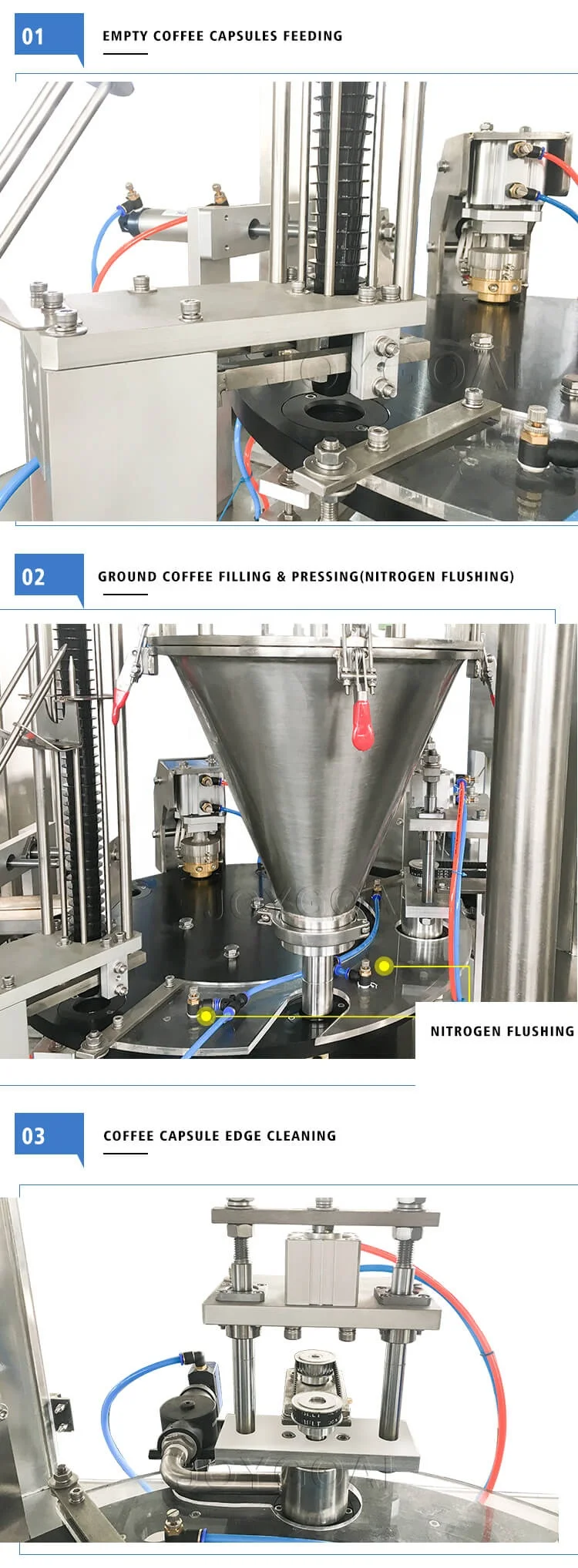 Automatic Rotary Plastic Round Coffee Capsules Filling Machine