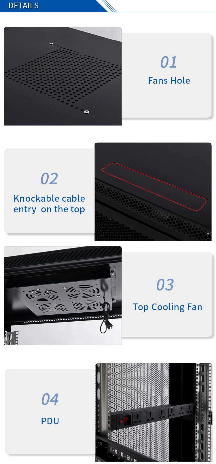 42u Network Server Rack Cabinet 40u 600x600 Sheet Metal Gcabling ...