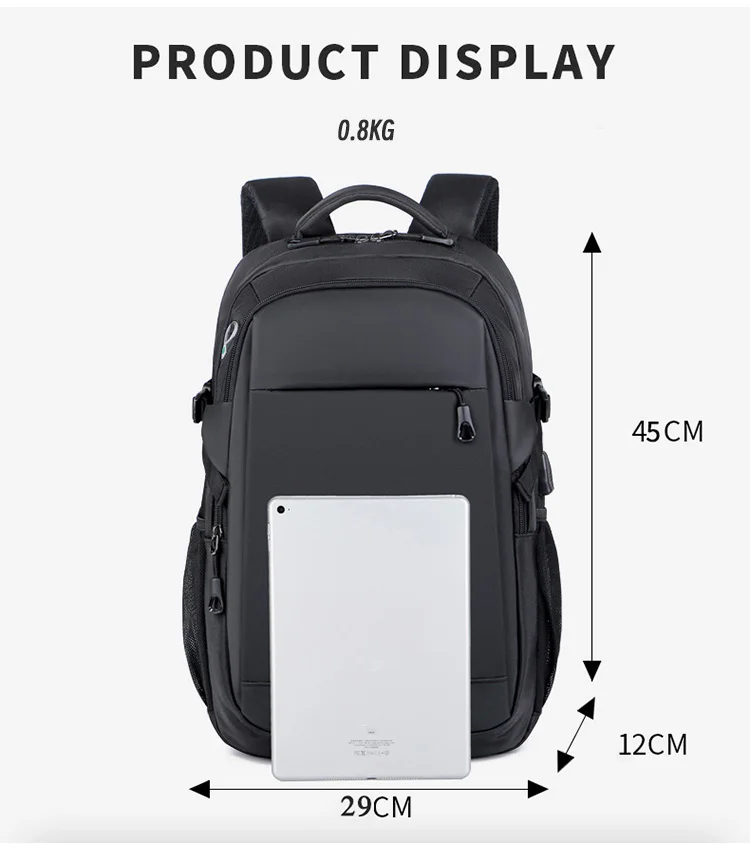 Customized logo Men's Travel Backpack for Women Anti Theft Business ...