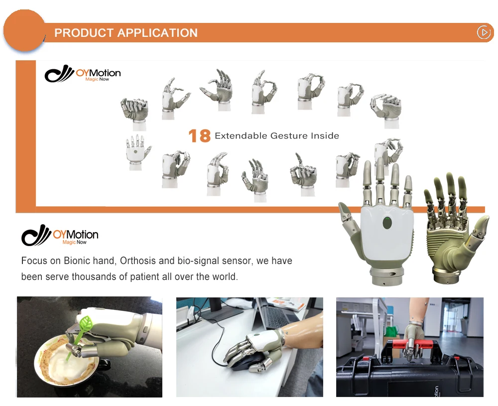 2 Channels Bionic Forearm Robot Hand - Gesture Control