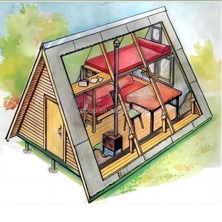 Hig Luxury A-frame Low-rise Villa Heat-insulated Modular Home Prefab ...