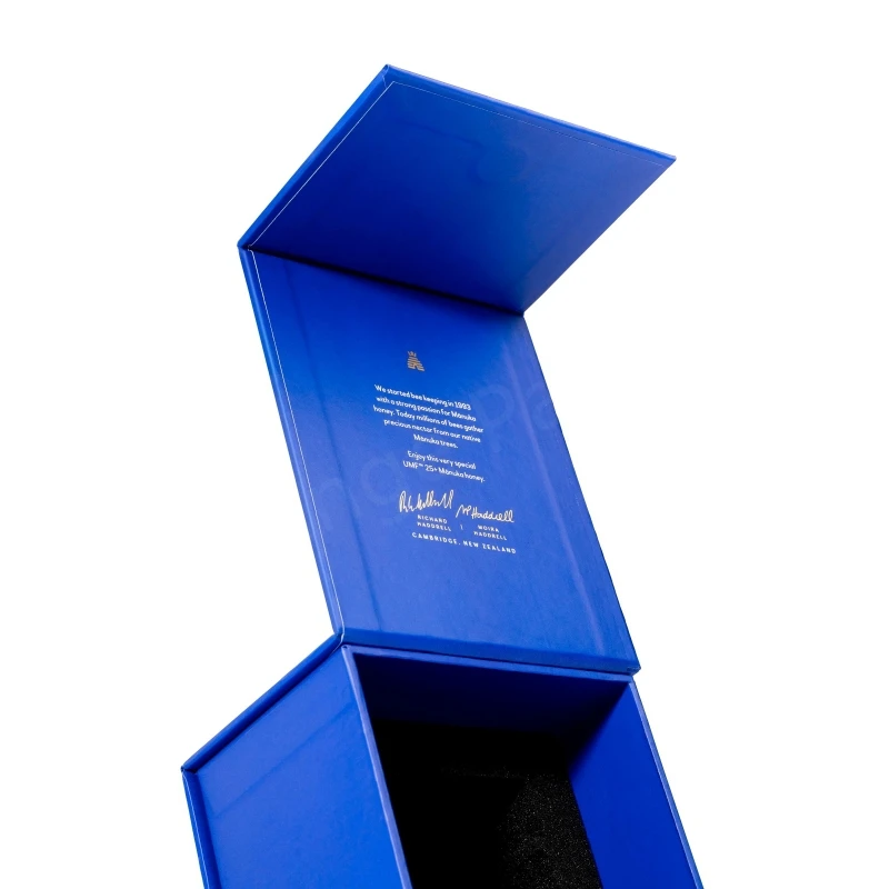Luxury Blue Paper Packaging Box Custom Design Magnetic Gift Caviar Jar ...