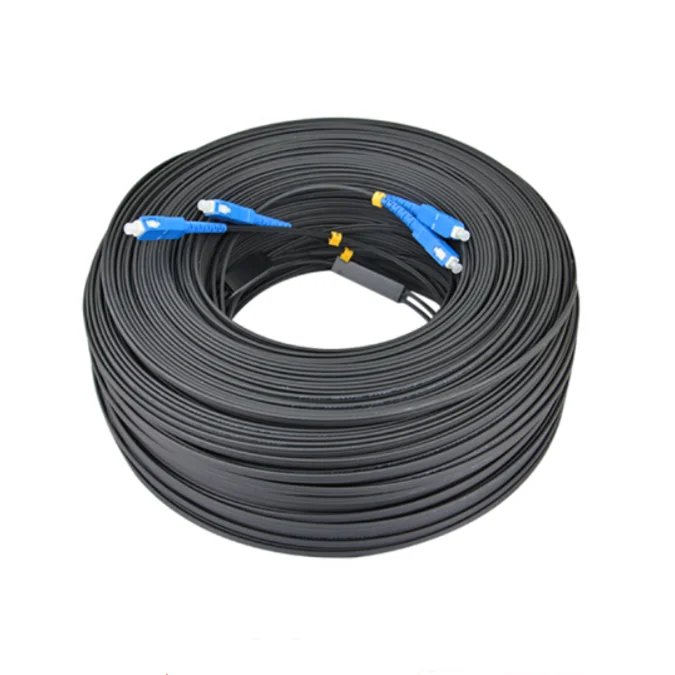 FTTH Drop Fiber Optic Cable Shi-he Patch Cord Supplier 100M Pre ...