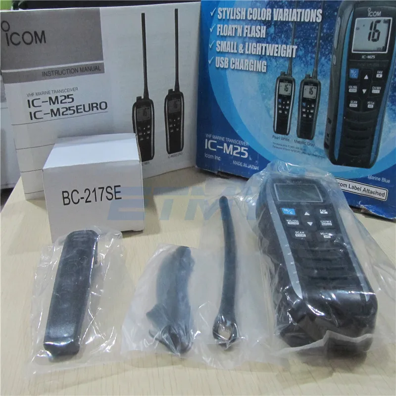 Icom IC-M25 Portable Marine Radio - 5W Waterproof Walkie Talkie