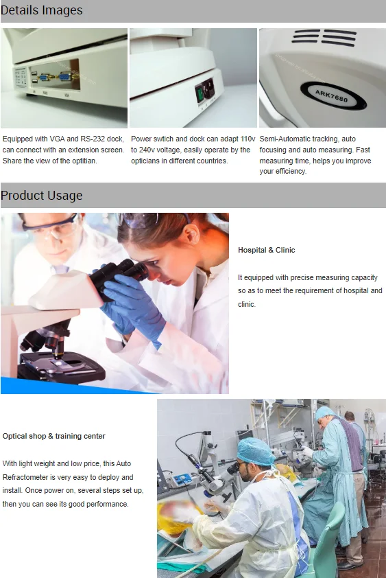 ARK-7680 Auto Refractometer Keratometer - Precision Ophthalmic Instrument