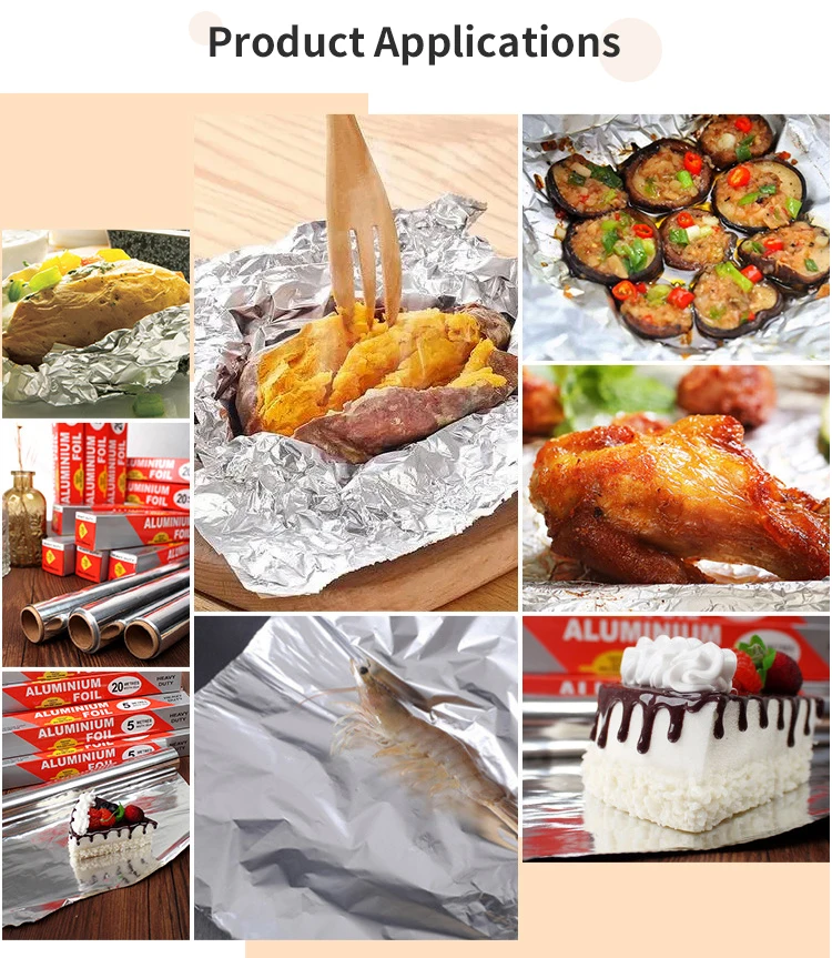 Household 8011 Food Grade Household Aluminium Food Packaging Tin Foil ...