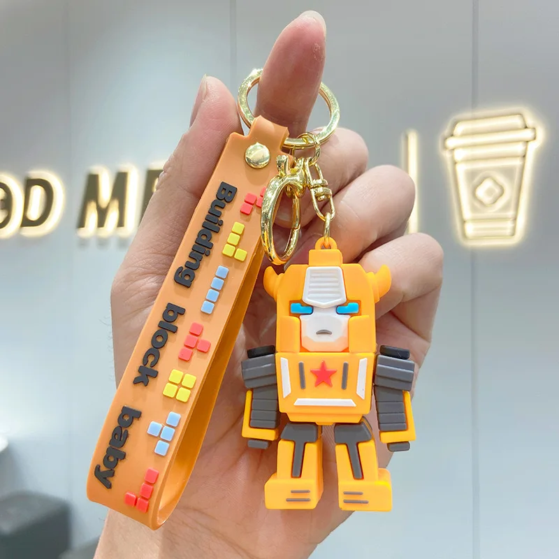 Cartoon Transformer Key Chain - Creative Robot Pendant