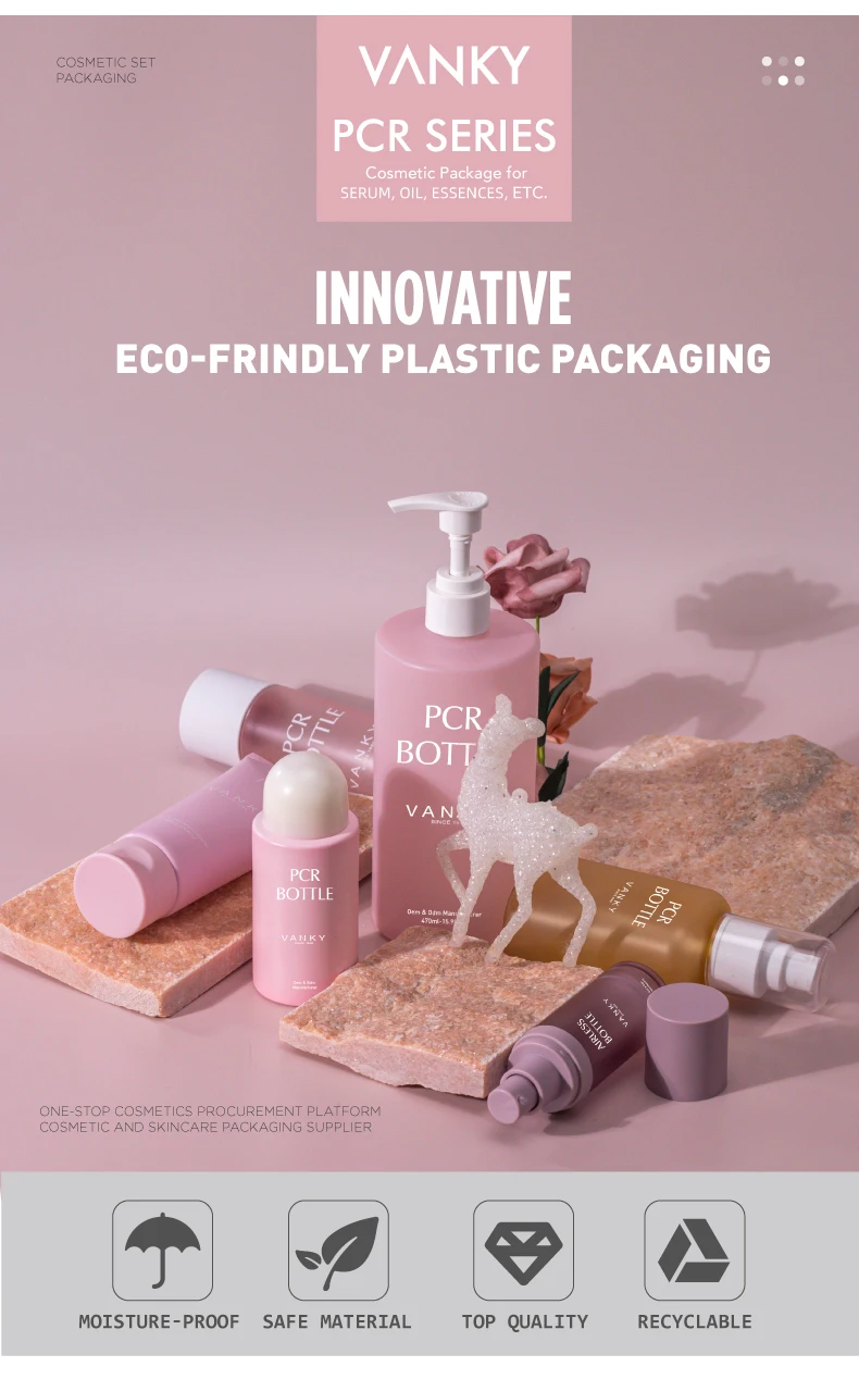 New Released Pink Skin Care Packaging Set 30ml Airless Pump Plastic ...