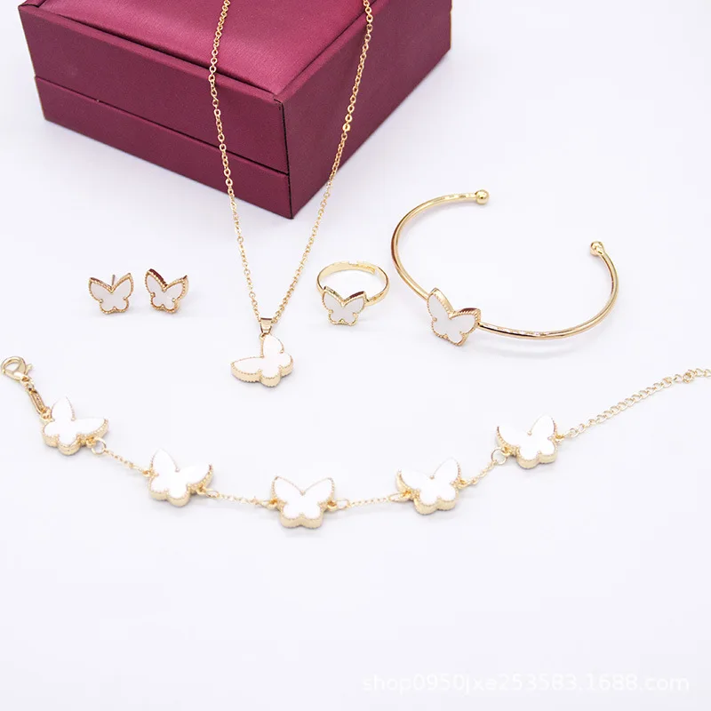 Wholesale New Fashion Beautiful Five Piece Set Necklace Butterfly ...