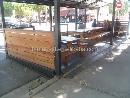 Outdoor Heavy-Duty Steel Outdoor Modular Parklet Panel Parklet| Alibaba.com