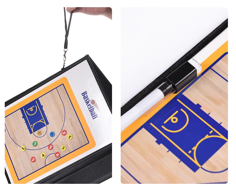 Professional Basketball Tactics Board Sand Table Folding Leather Coach ...