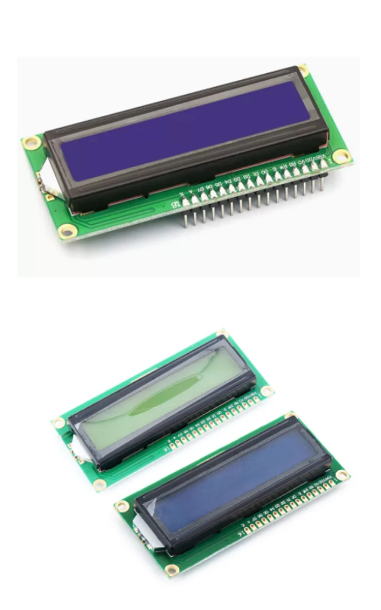 Lcd1602จอแสดงผล Lcm1602c โมดูล Lcd พร้อมแสงไฟหน้าจอสีเหลืองสีเขียว5v ...