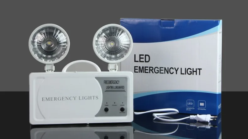Led Wall Mounted Rechargeable Fire Emergency Light Ultra Light Battery ...