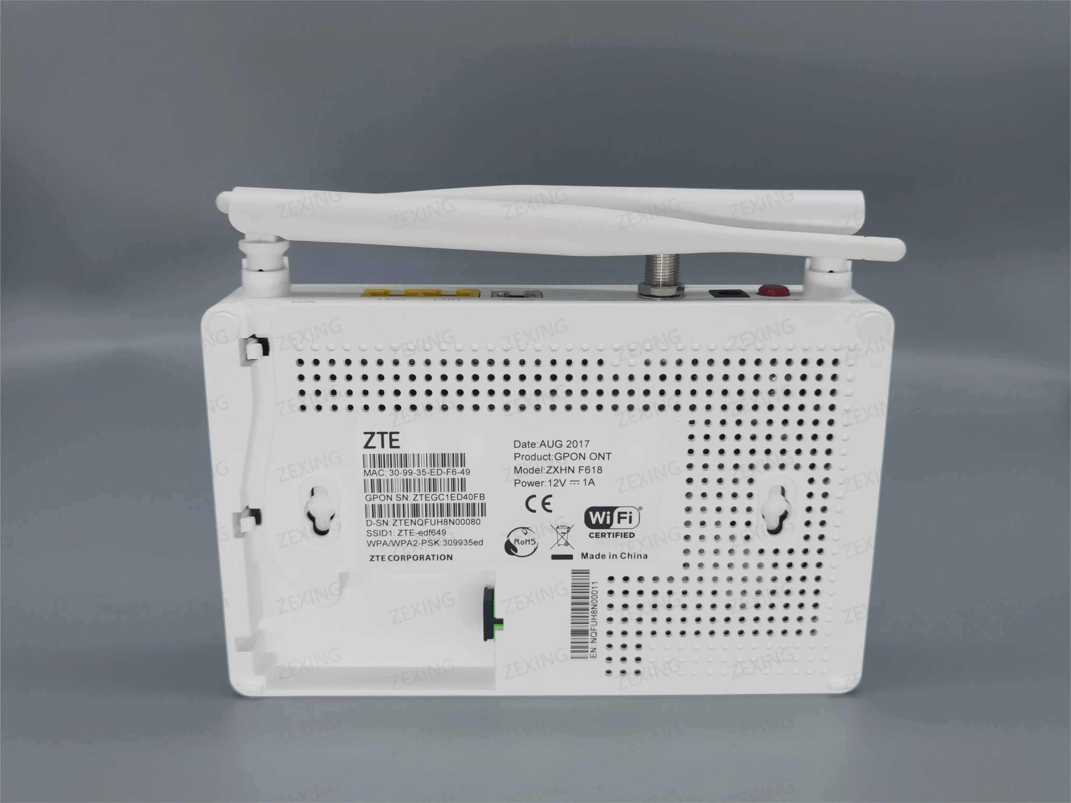 Zxhn F618 V9.0 2ge 1pots 1fxs 2.4g Single Band Wifi Rf Catv Gpon Onu ...