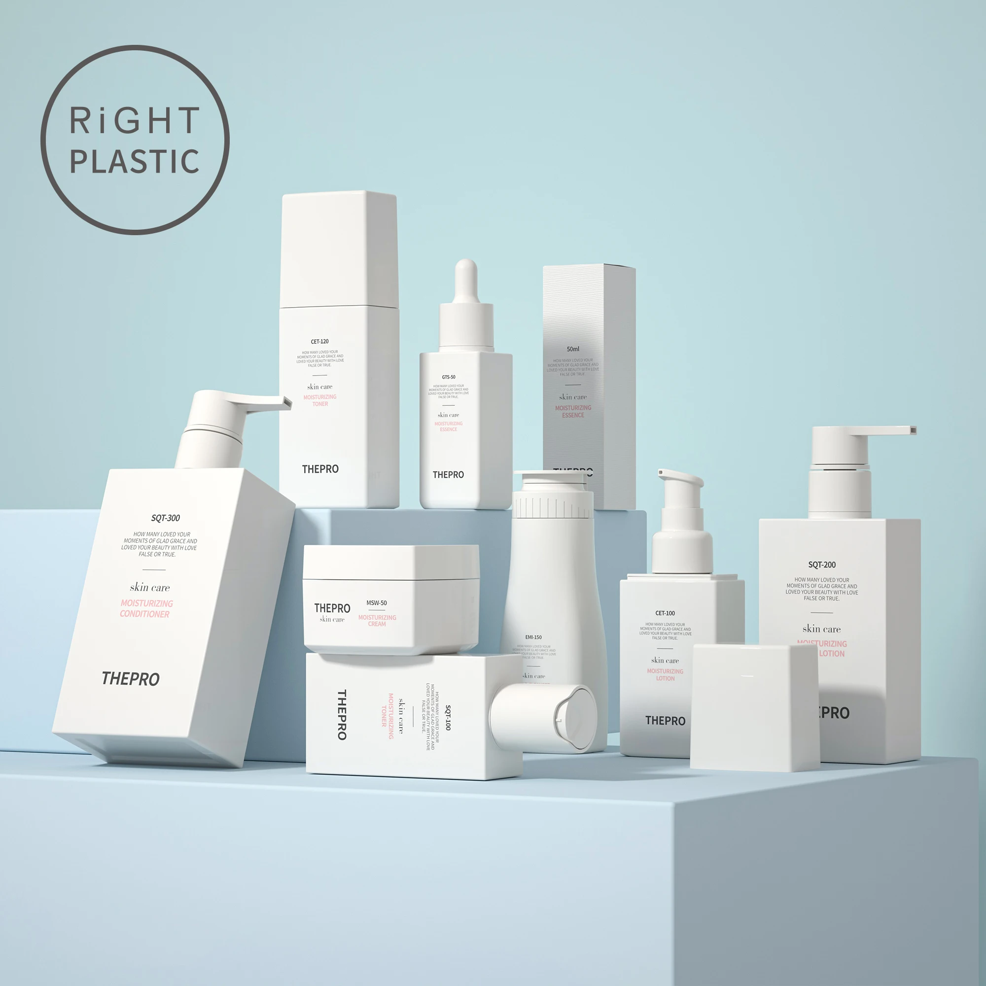 PETG Plastic Cosmetic Packaging - Durable & Customizable