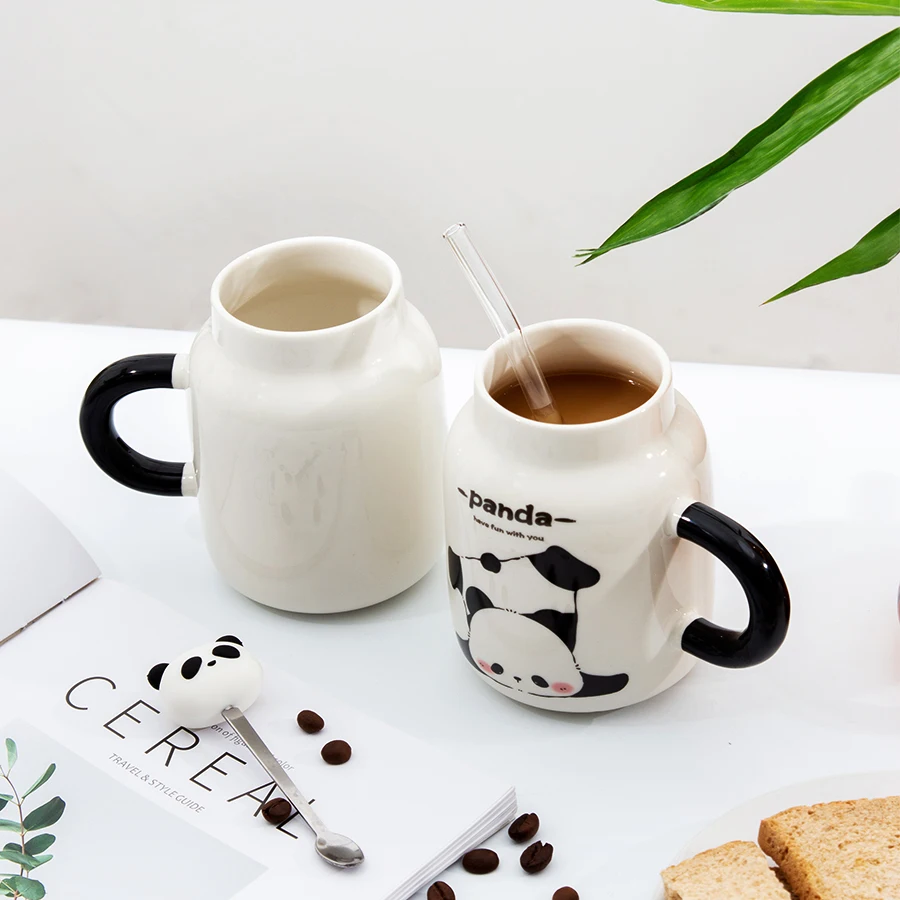 Creative Panda Ceramic Mug - Perfect for Breakfast & Coffee