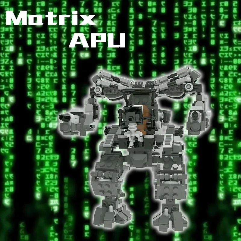 Buildmoc Black Apu Matrix Robot Building Blocks Kit The Matrixed Mecha ...