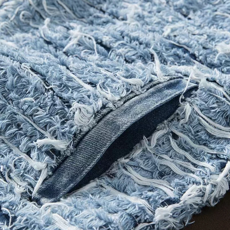 Diznew Vintage Ragged Denim Jacket Men Fall New Wash Do Old Lapel Color ...