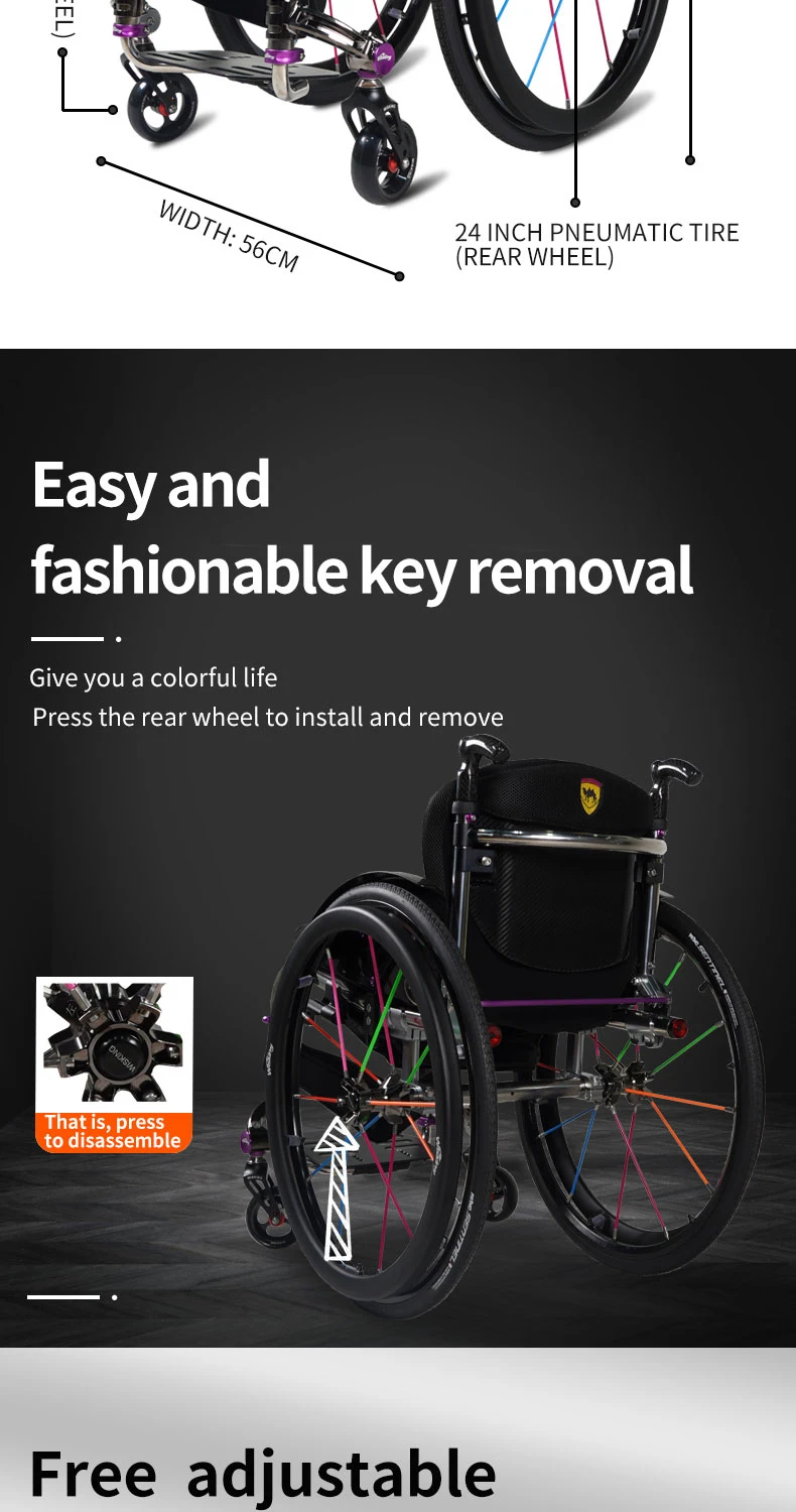 Lightweight Titanium Alloy Wisking TI9S Active Wheelchair - CE ISO ...