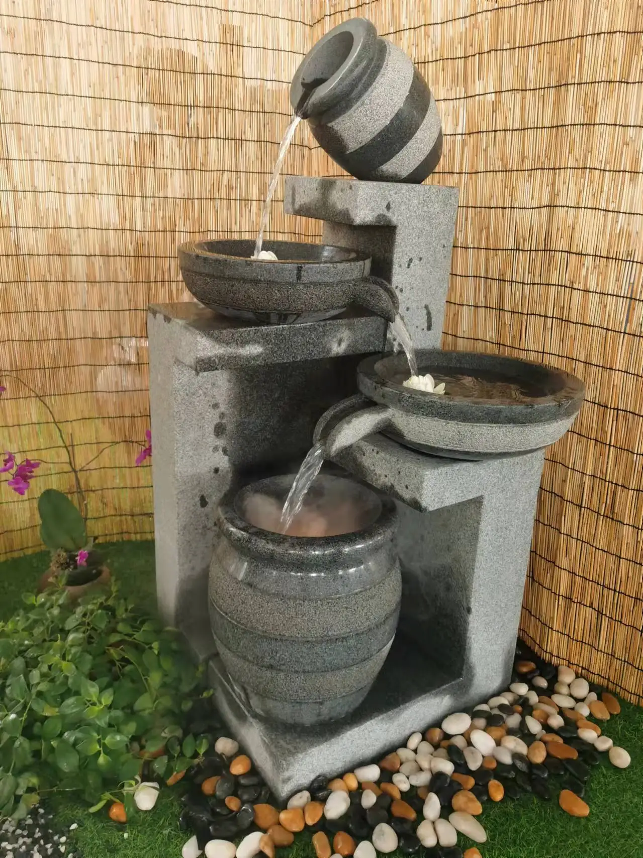 Indoor Office Circulating Water Stacking Waterfall Fountain