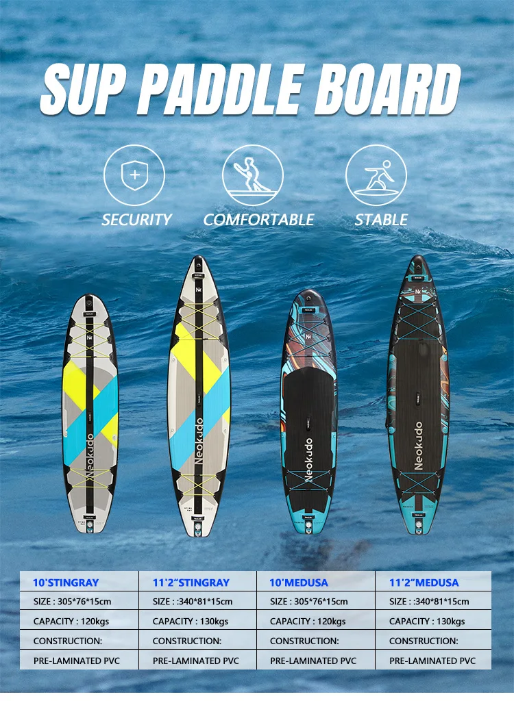NEOKUDO Padel Surf Sup Inflatable Paddle Board - Durable & Fun