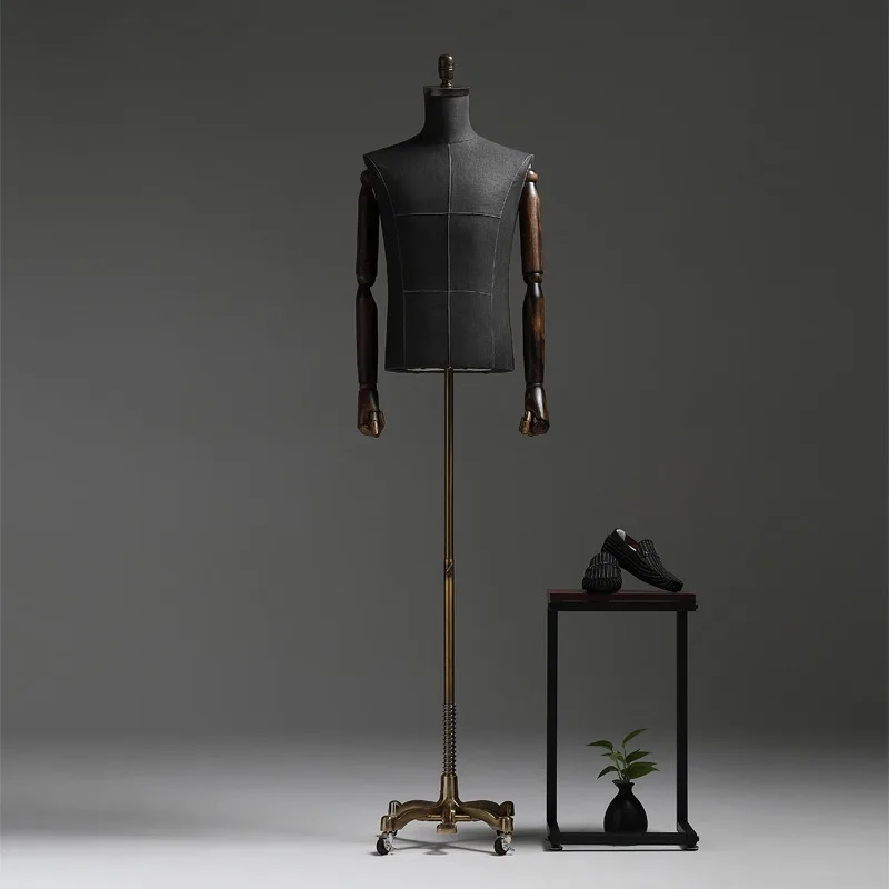 High Quality Male Torso Mannequin With Wooden Arm - Buy Props Display ...