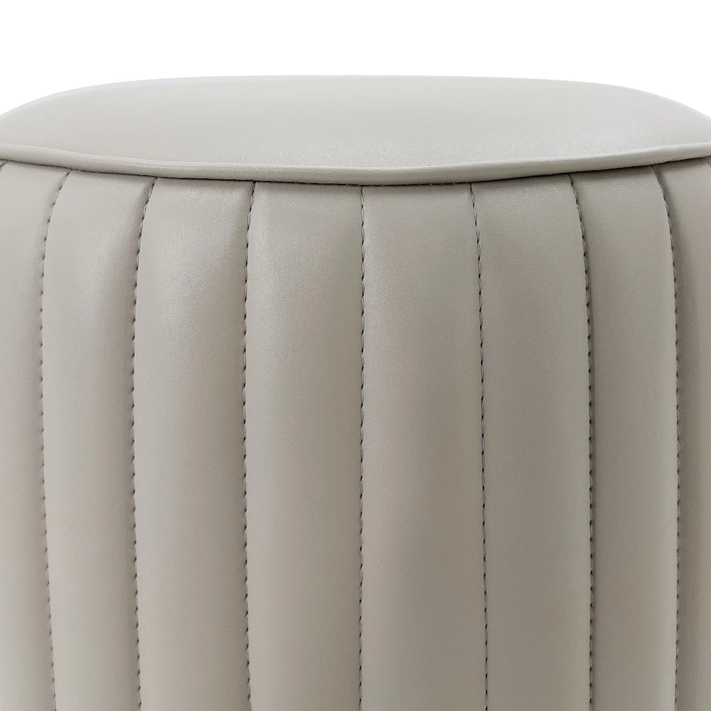 Modern Simple Bedroom Dressing Table & Round Poufs Ottomans