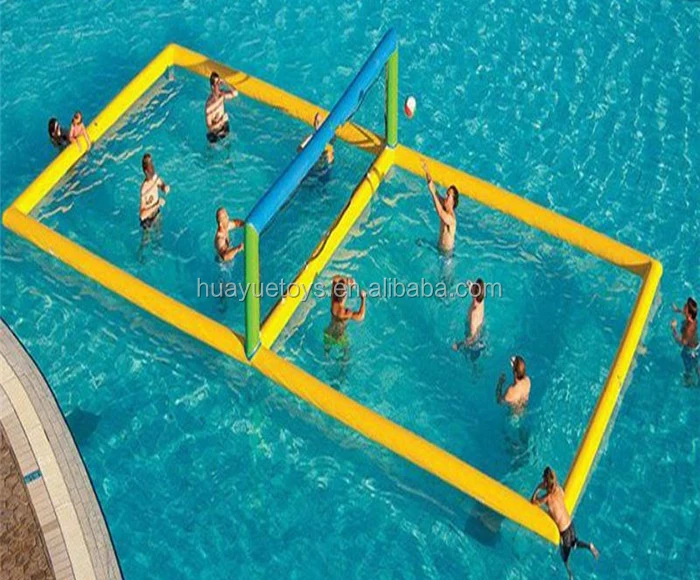 Large Pool Inflatable Volleyball Field / Inflatable Water Volleyball ...