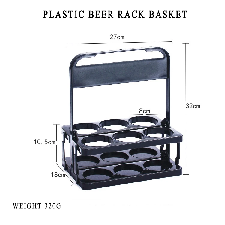 Portable Foldable 6 Pack Beer Display Plastic Beer Container Champagne ...