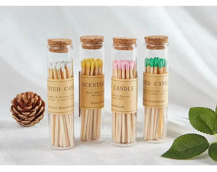 New Custom Colorful Match Sticks In Glass Jar Bottle Matches Wooden ...