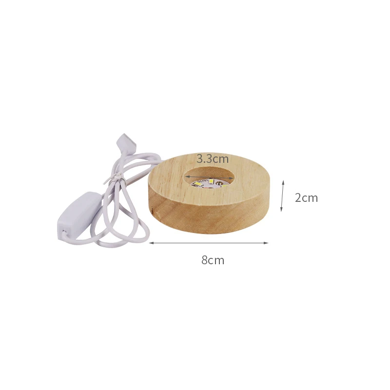 Wholesale Wood Led Night Light Base Wooden 3d Led Lamp Base For 3d ...