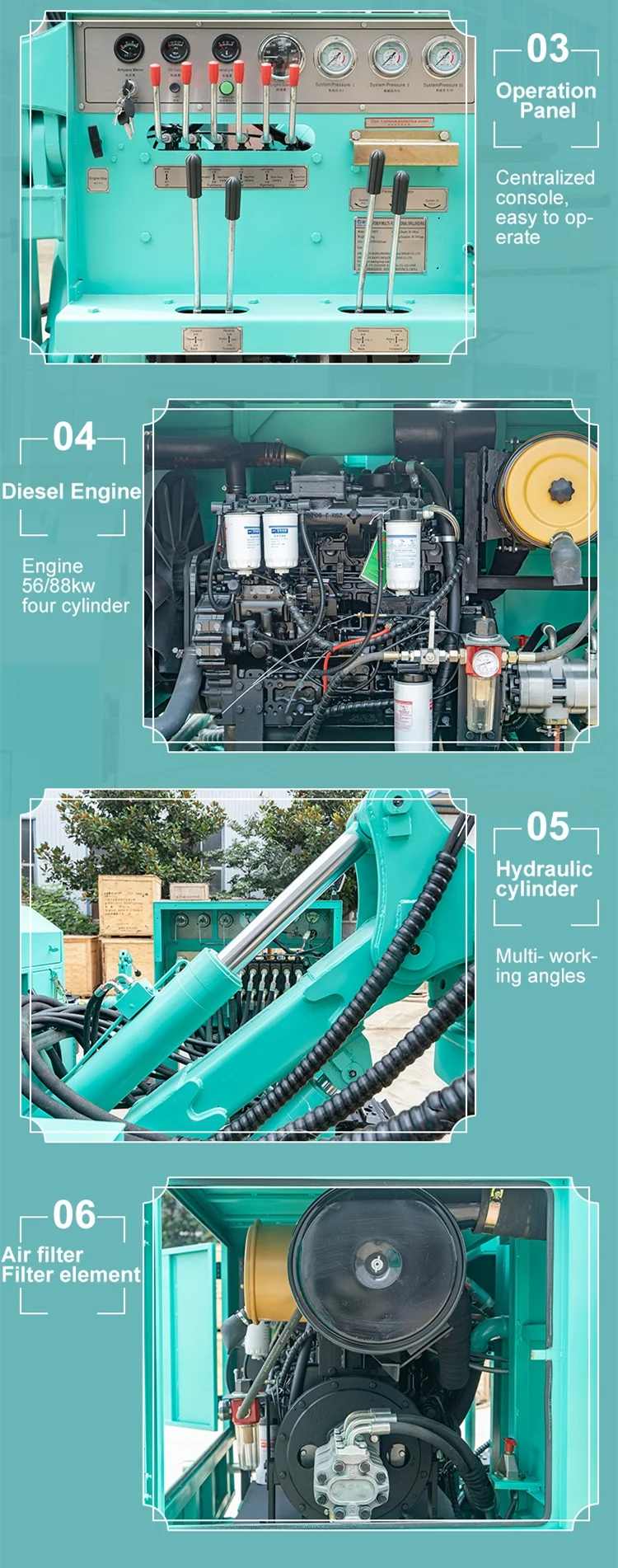 High Quality Hydraulic Borehole Photovoltaic Solar Pile Driver