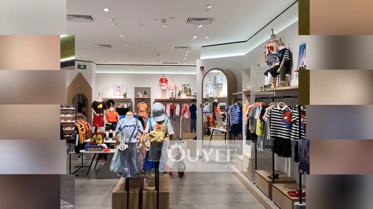 Kids Clothing Shop Display Counter Design For Baby Shop With High ...