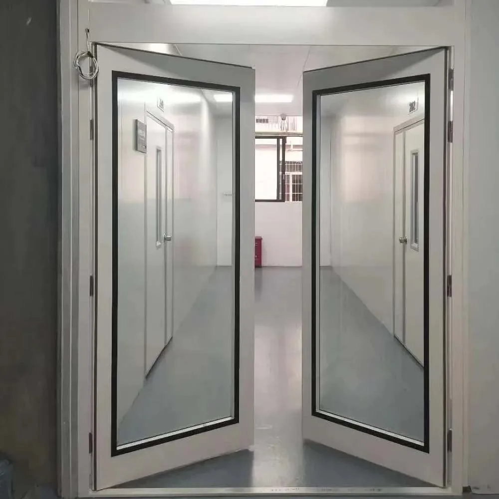 Customized Modular Cleanroom Security Door Systems Glasses Fire Exit ...