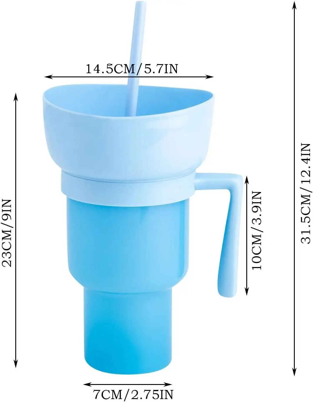 32oz Color Changing Stadium Cup - Perfect for Snacks & Drinks