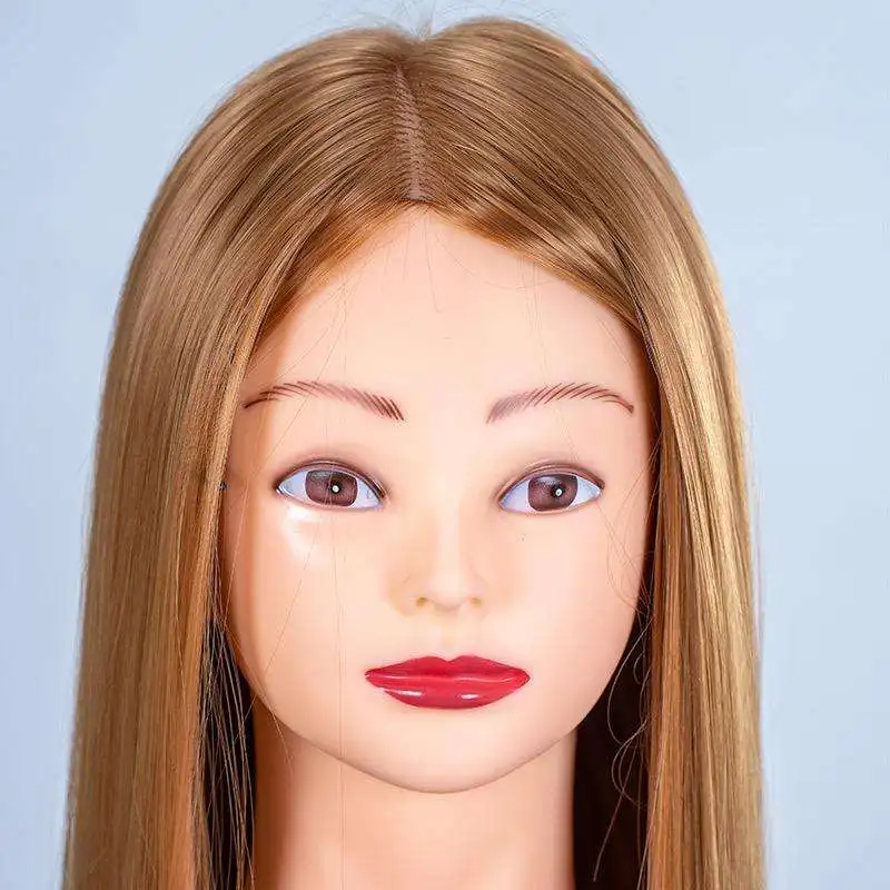 Training Head Custom Wig Color Cosmetic Plastic Long Hair Training Head ...
