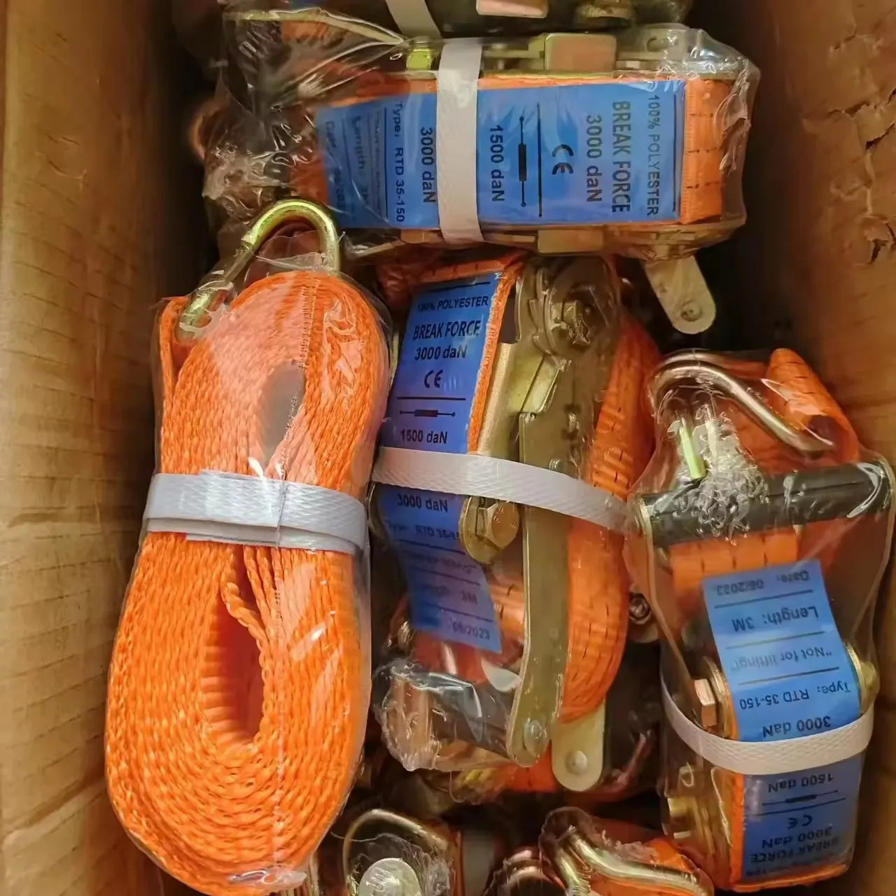 Heavy Duty 4 Inch Polyester Winch Strap Cargo Lashing Belt with WLL ...