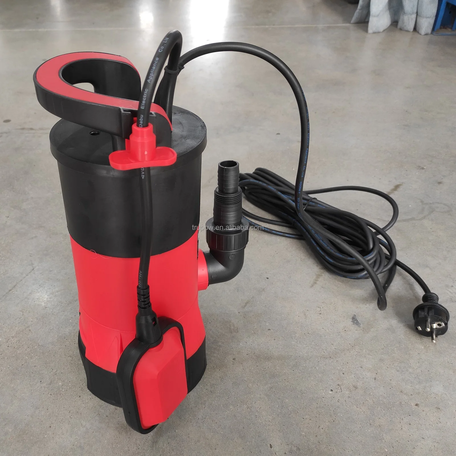 900w 17000L/h Electric Submersible Drain Pump Plastic Dirty Water Pump ...