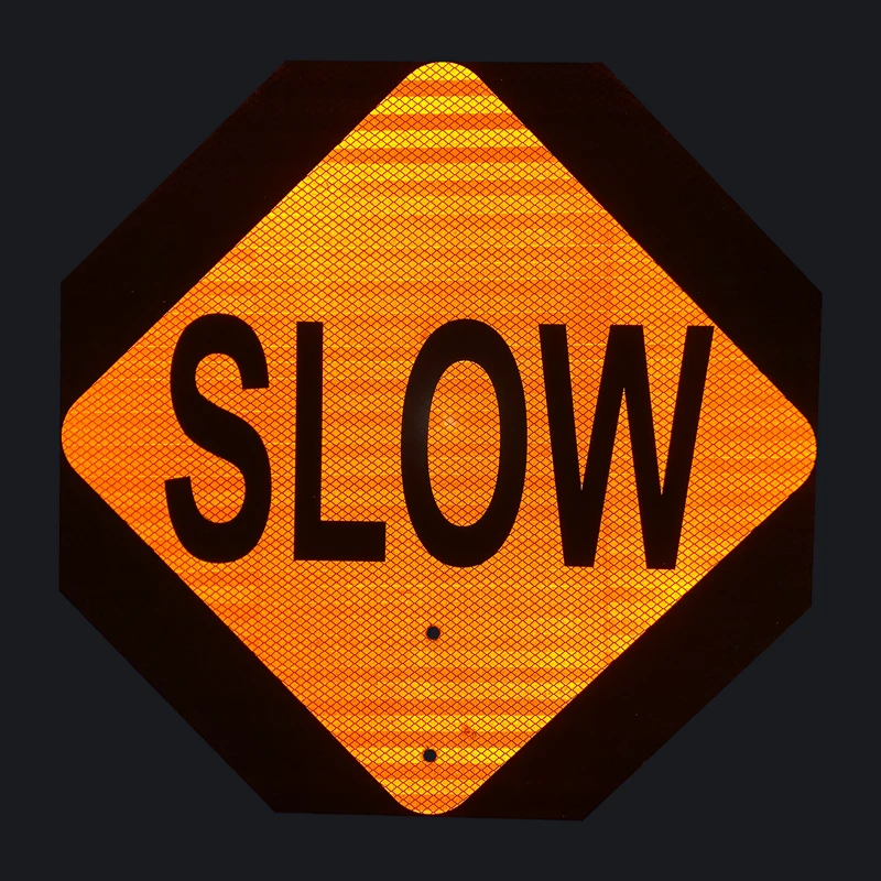 Telescoping 24" Stop/Slow Paddles Features Octagonal Sign Flexible Road ...