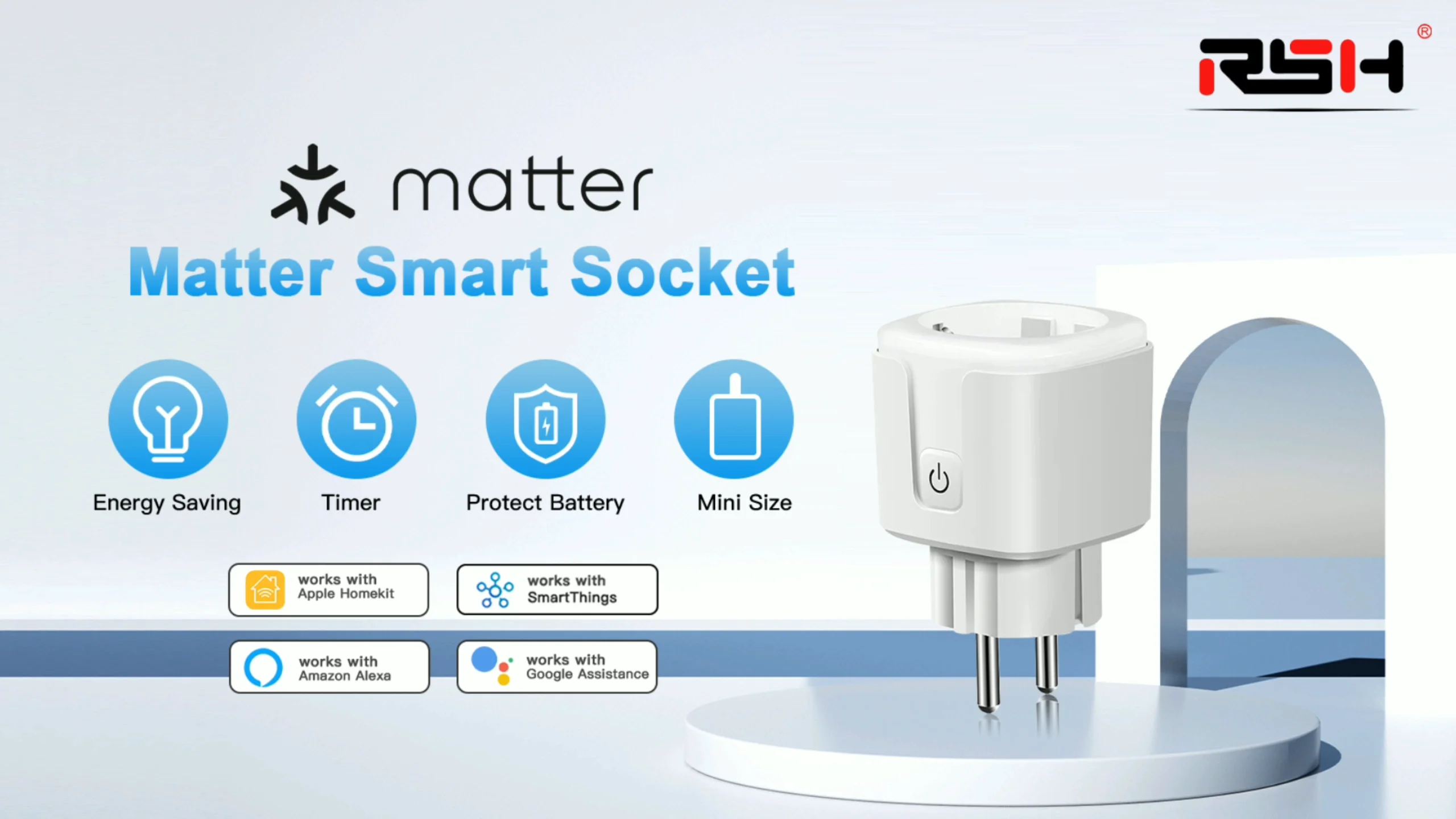 Rsh Matter Smart Home Eu Standard Alexa Google Homekit Wifi Outlet ...