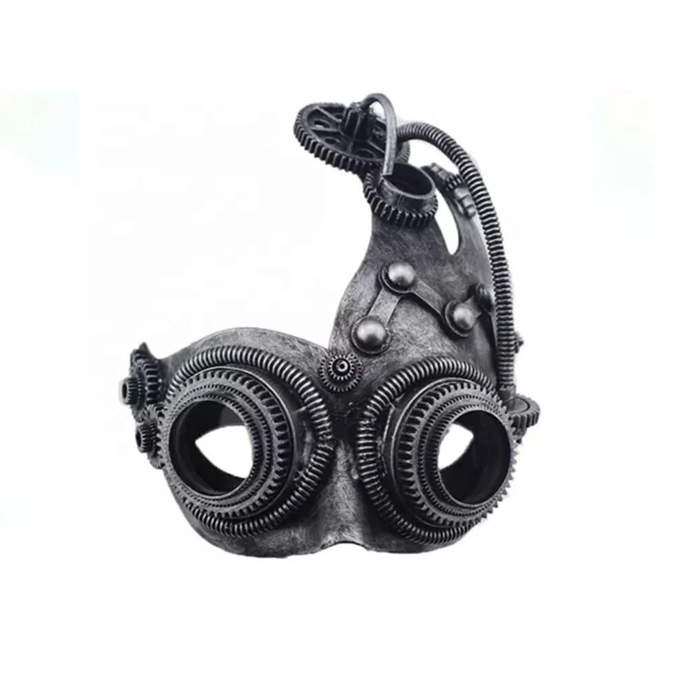 Venetian Cyborg Steampunk Masquerade Mask for Men Half Face Retro ...